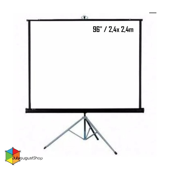 Jual Hawas Screen Projector Tripod 96 Inch - (Layar Proyektor 244X244Cm ...
