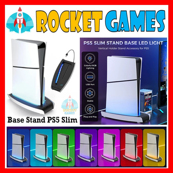 Jual IINE PS5 SLIM STAND BASE LED LIGHT VERTICAL HOLDER STAND PS5 SLIM ...