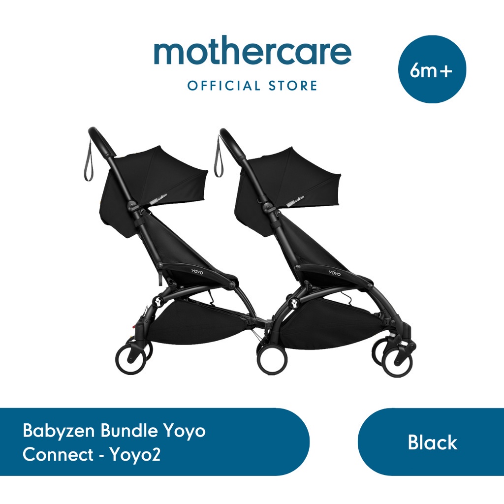 Jual Stokke Bundle Stroller Babyzen YOYO Connect & YOYO² Black - Kereta ...