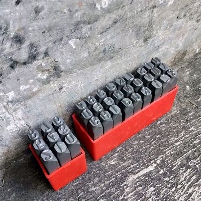 Jual mata ketok 8mm huruf set - mata getok 8mm set - letter punch set ...