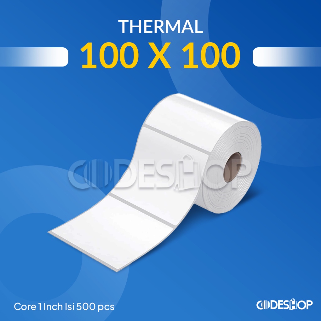Jual Sticker Label Barcode 100x100mm Direct Thermal 100 X 100 Isi 500 ...