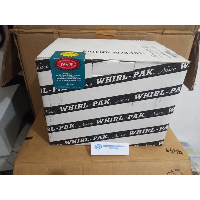 Jual Ready NASCO Whirl-Pak Sterile sample bag 18 oz.(532ml) 500/box ...