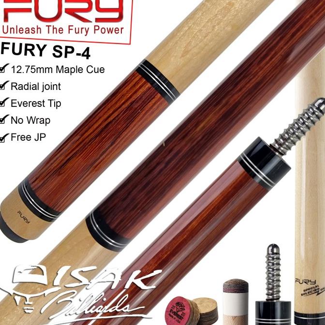 Jual NEW PRODUCT !!! Fury SP-4 Pool Cue - Maple Radial Joint Everest ...