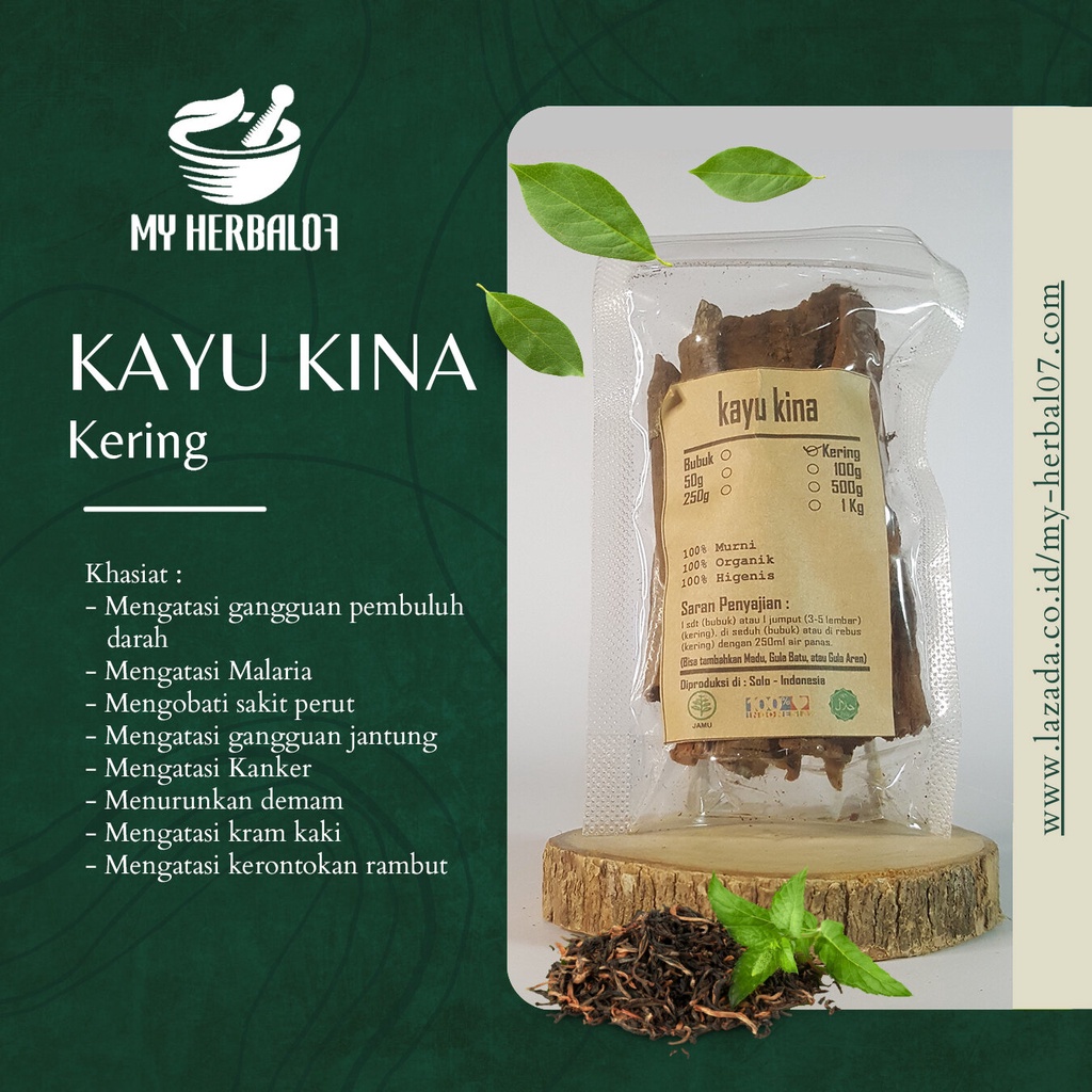 Jual Herbal Kesehatan Kayu Kina Kering / Cinchona Calisaya 1 Kg ...