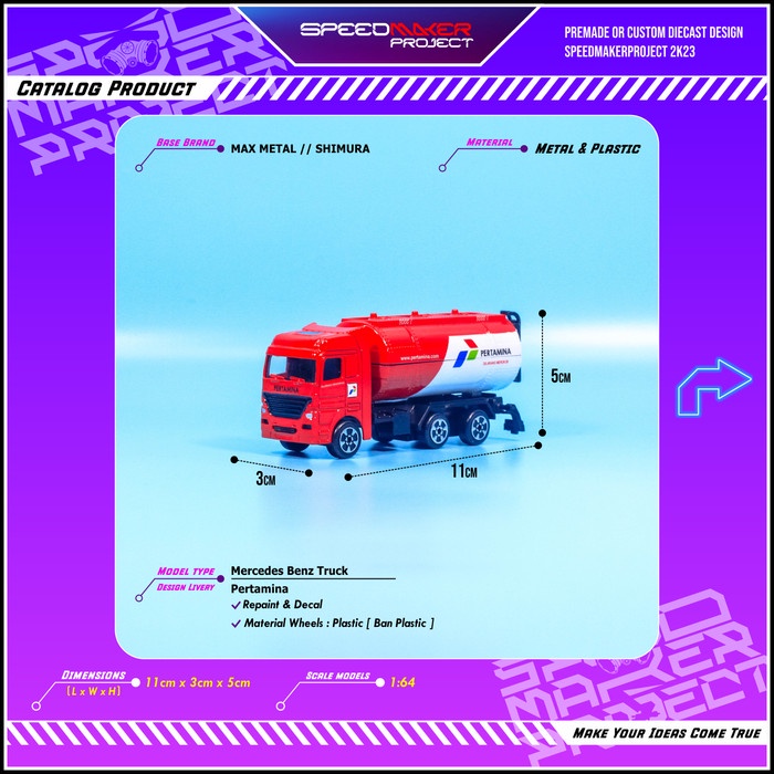 Jual MAX METAL CUSTOM TRUCK TANGKI PERTAMINA DIECAST MINIATUR TRUK ...