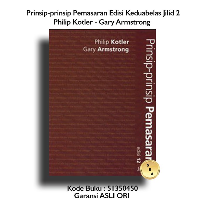 Jual [COD] Buku Prinsip Prinsip Pemasaran Jilid 2 Edisi 12 Philip Kotler Erlangga Terbaru ...