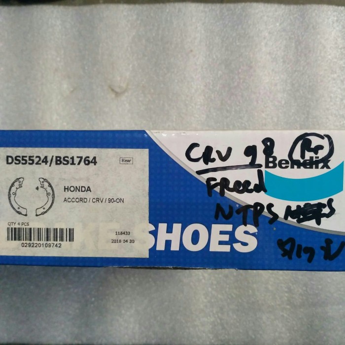 Jual [Baru] Bendix Ds 5524 /Bs 1764 Kampas Rem Belakang Freed / Crv Gen ...