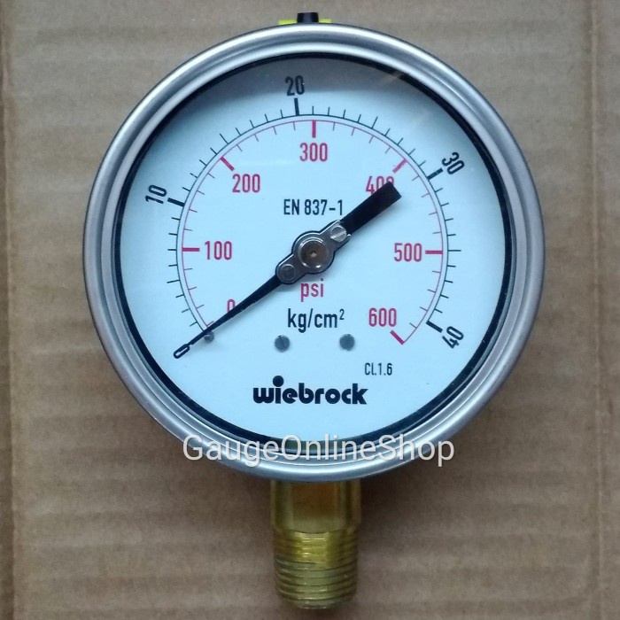 Jual [New] Pressure Gauge Model Raket 4/100 Mm X 40 Kg/Cm2 Ss Brass Hc Wiebrock Diskon | Shopee ...