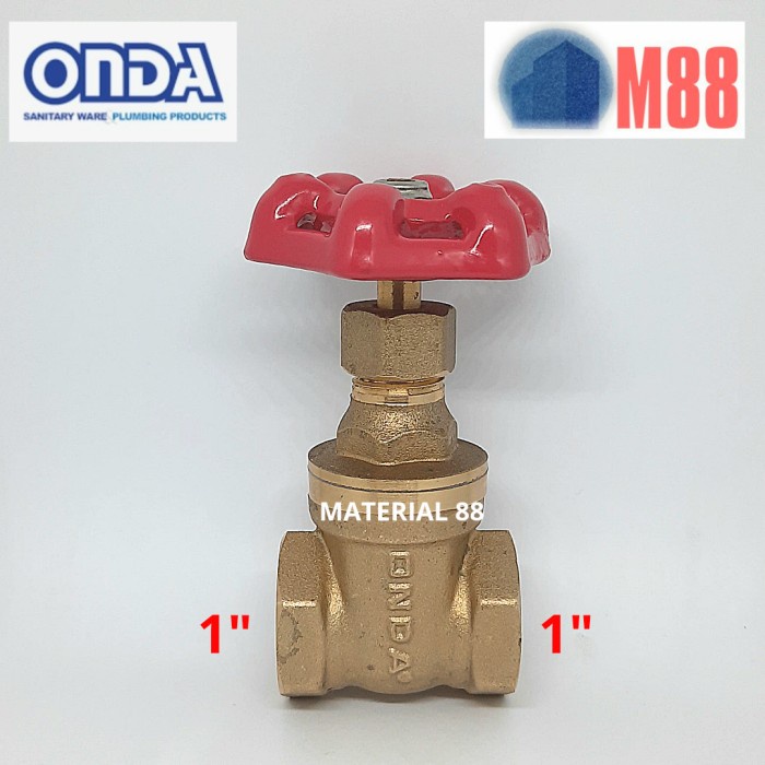 Jual [Original] Gate Valve 1 Inch Onda - Stop Kran Keran Ledeng Kuningan Get Valve Berkualitas ...