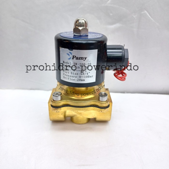 Jual Selenoid Valve Kuningan 1" inch AC 220V Normal Close Solenoid | Shopee Indonesia