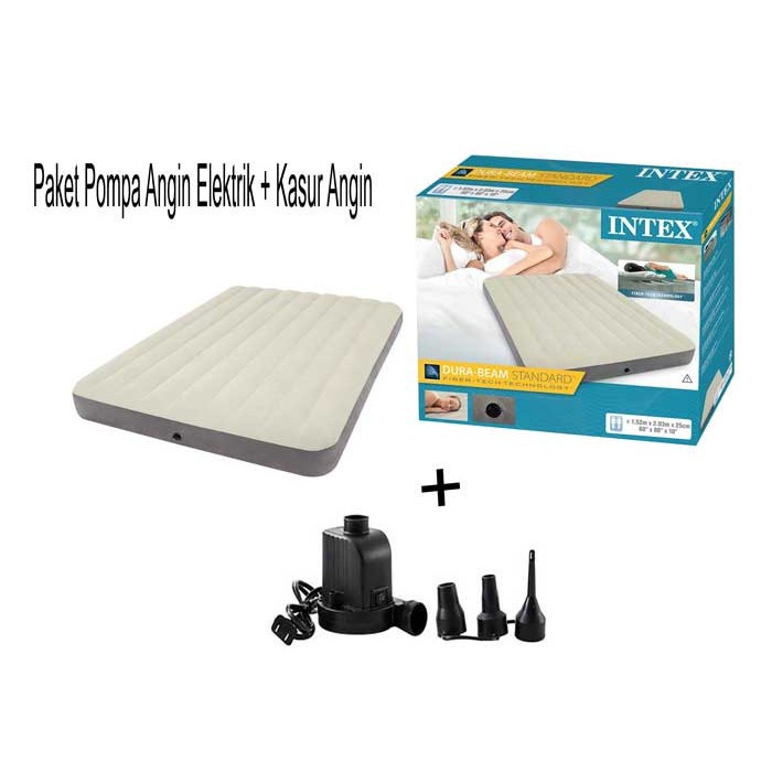Jual Intex Queen Air Bed Kasur Tiup Angin 152Cm - 64103 64709 64759 Dura Beam Cream Airbed Free ...