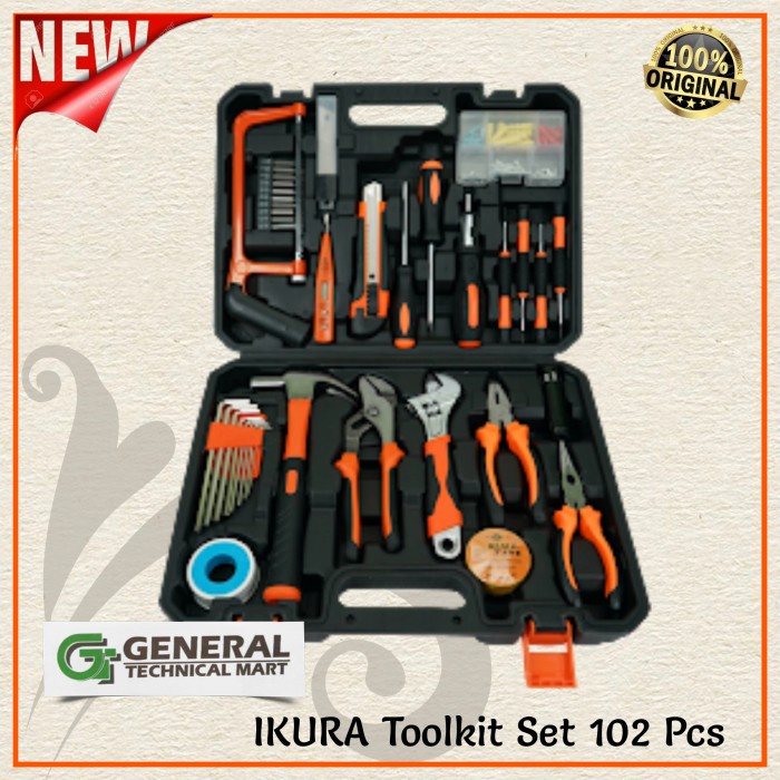 Jual New Ikura Toolkit Set 102 Pcs - Hand Tool Kit Toolbox Perkakas Set Tang Terbaru | Shopee ...