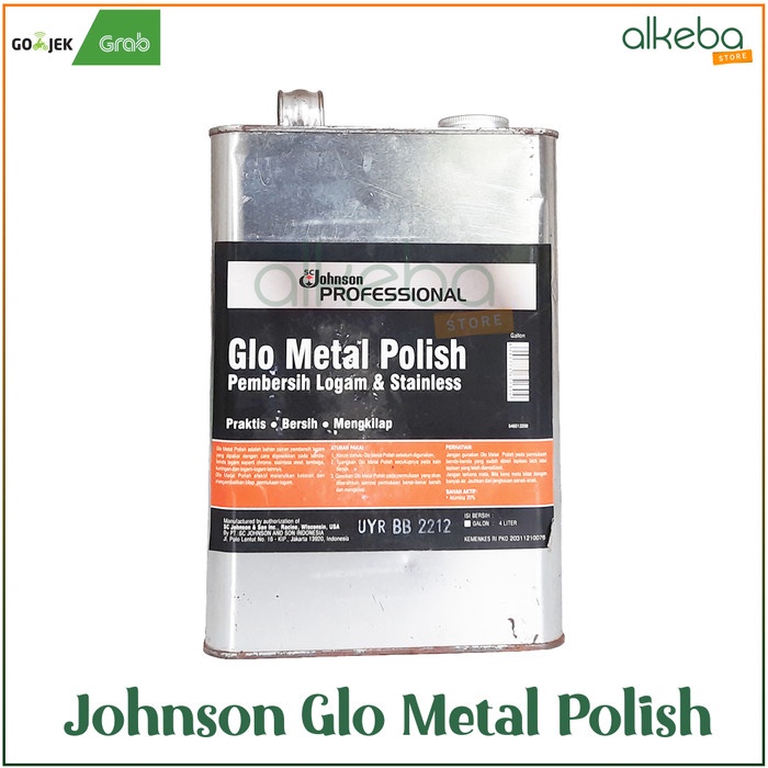 Jual Glo Metal Polish Johnson Galon 4 Liter pembersih logam dan ...