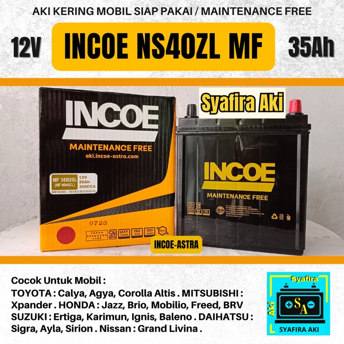 Jual [New] Aki Mobil Brio -Brv -Mobilio Incoe Mf Astra Ns40Zl Aki Kering 12V-35Ah Berkualitas ...