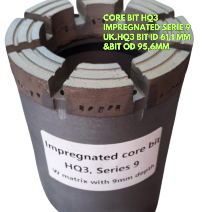 Jual CORE BIT HQ3 Impregnated serie 9 uk.HQ3 BIT ID 61,1 mm &BIT OD 95 ...
