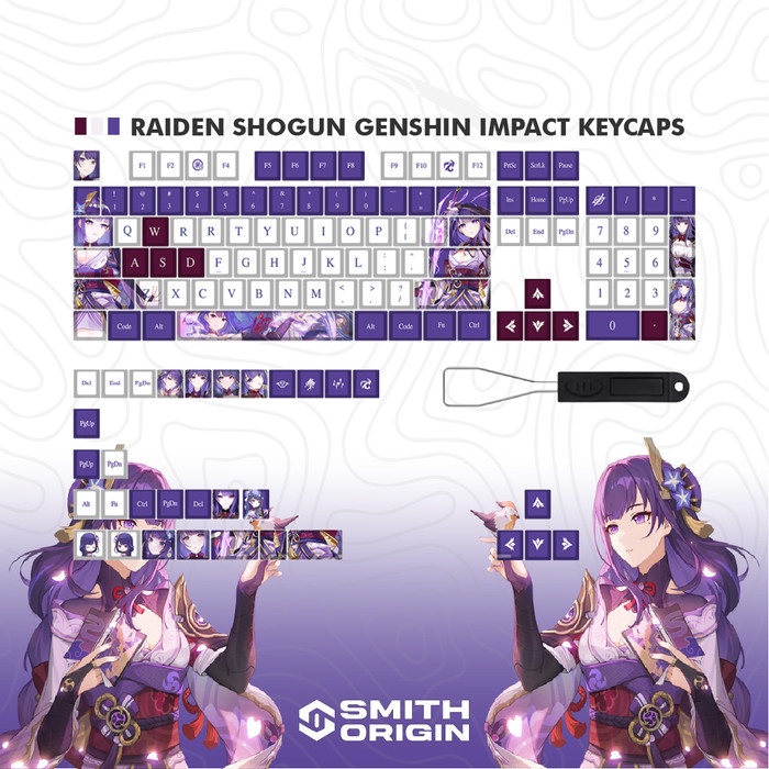 Jual RAIDEN SHOGUN GENSHIN IMPACT KEYCAPS PBT CHERRY PROFILE | Shopee ...