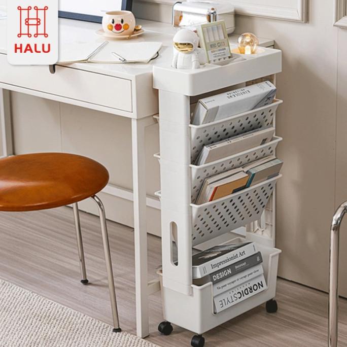Jual HALU Rak Buku Serbaguna Rak Portable Rak Buku Dengan Roda HSB634 ...