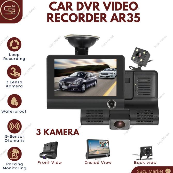 Jual Car DVR 3 Camera | Kamera CCTV Mobil Dashcam 4" Perekam 3 Lens ...