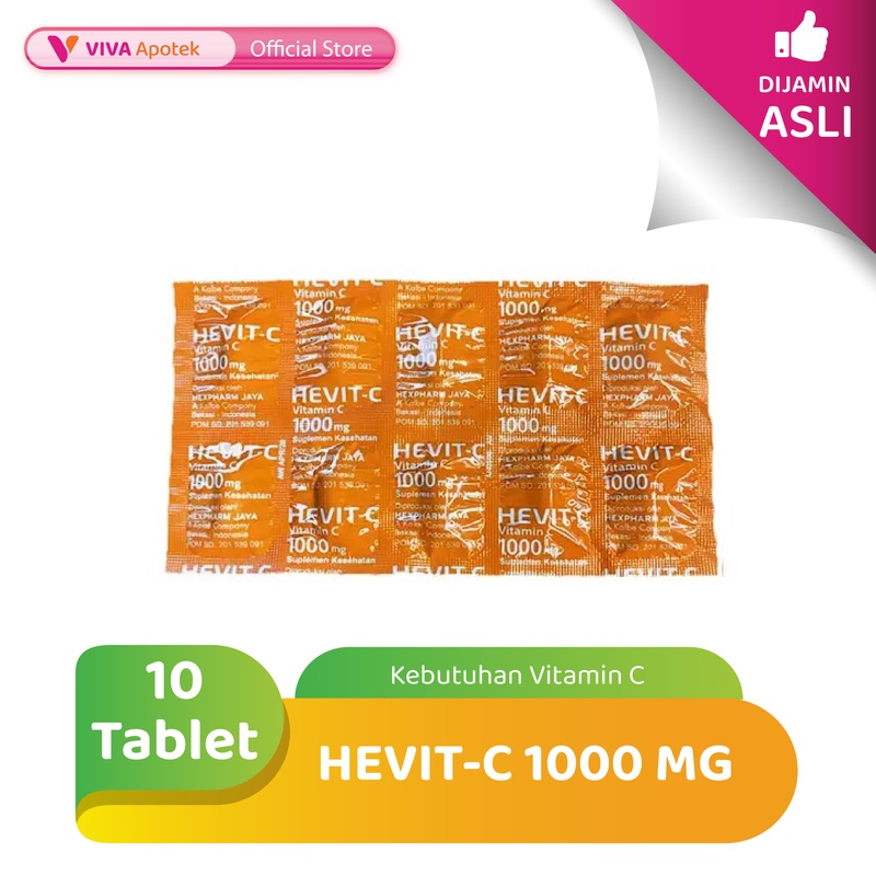 Jual Hevit-C 1000Mg untuk Kebutuhan Vitamin C (10 Tablet) | Shopee ...