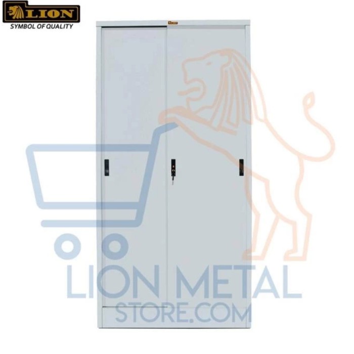 Jual LEMARI ARSIP SLIDING BESI MERK LION L 33A | Shopee Indonesia