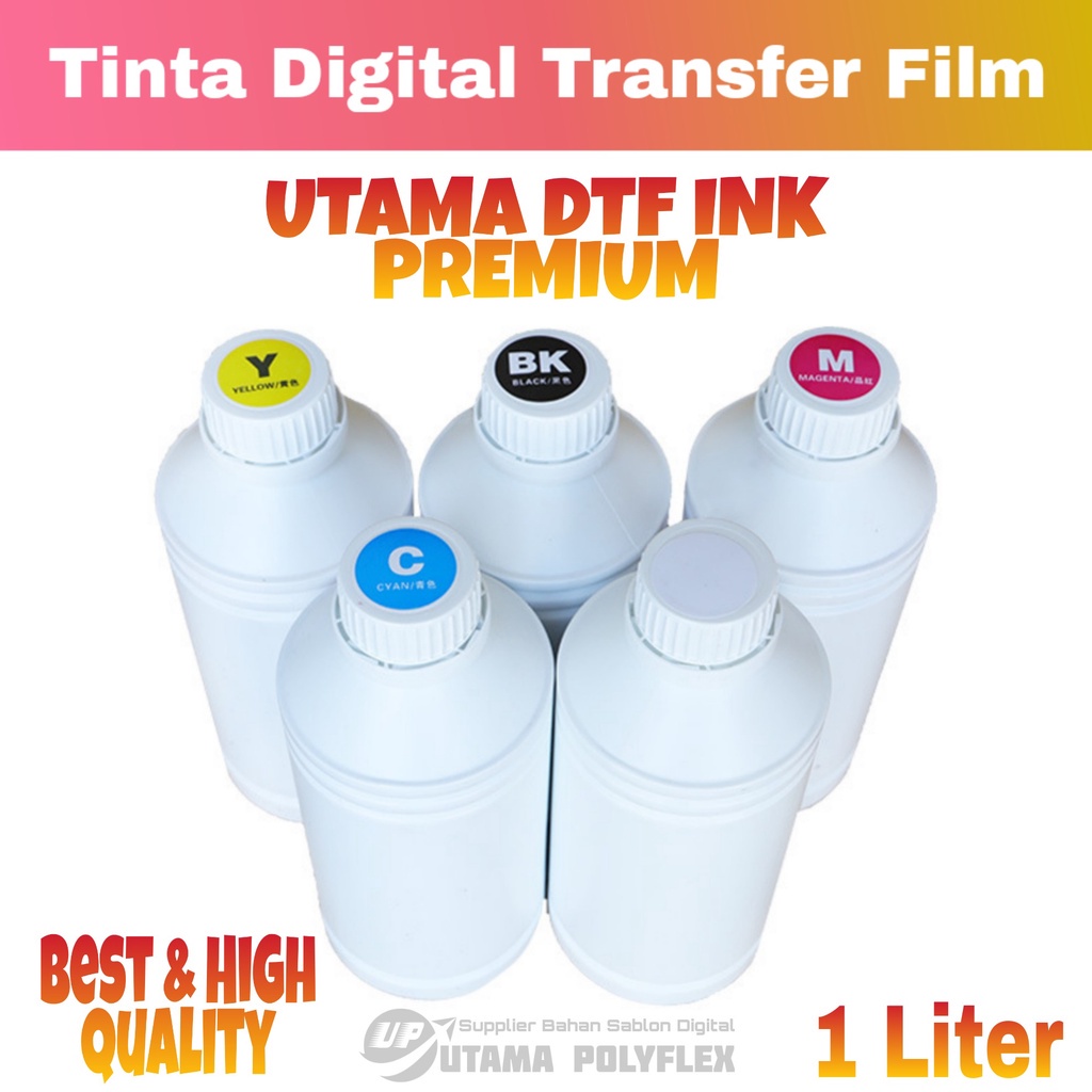 Jual Tinta Sablon Dtf / Utama Digital Transfer Film Ink Cmyk White 1 ...