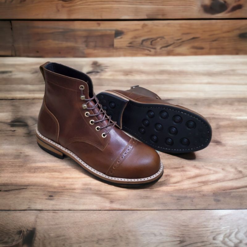 Jual Map Inc Iron Ranger Custom Brown - Sepatu Iron Ranger Boots Kulit ...