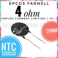 Jual Epcos Farnell NTC 4ohm Thermistor diameter disc 20mm | Shopee Indonesia