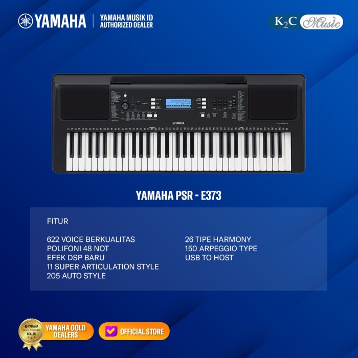 Jual YAMAHA PSR E373 PORTABLE KEYBOARD | Shopee Indonesia