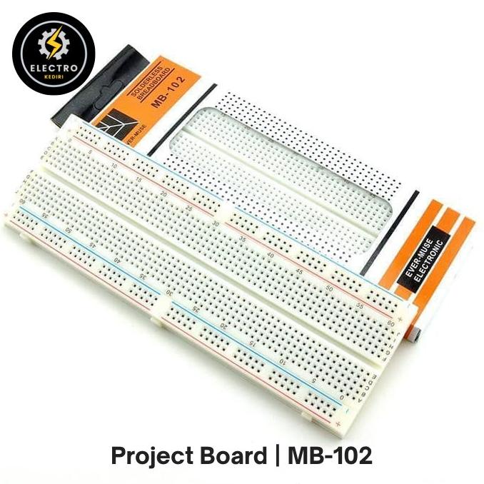 Jual {{{{{{] PCB Project Board Breadboard Point Solderless MB-102 | 830 lubang | Shopee Indonesia