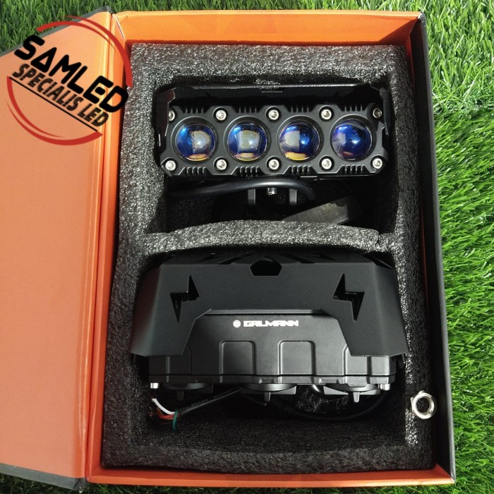 Jual Mini Proji Sql 4 Mata Led Blue Lens Original Galman Sinar Putih ...