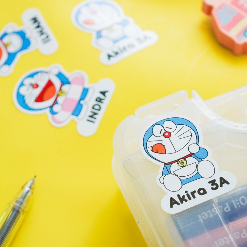 Jual Sticker nama Sticker nama Waterproof Print and Cut Gambar Doraemon ...
