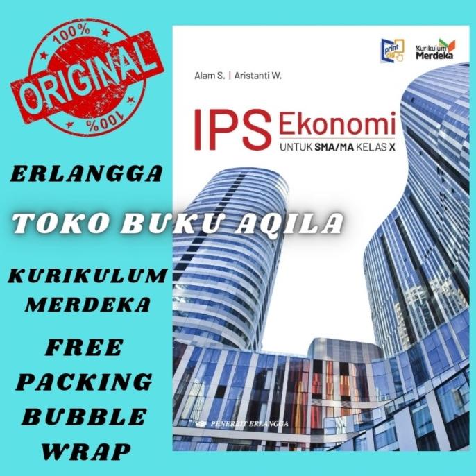 Jual Buku IPS Ekonomi Kelas 1 / X 10 SMA Erlangga Kurikulum Merdeka | Shopee Indonesia