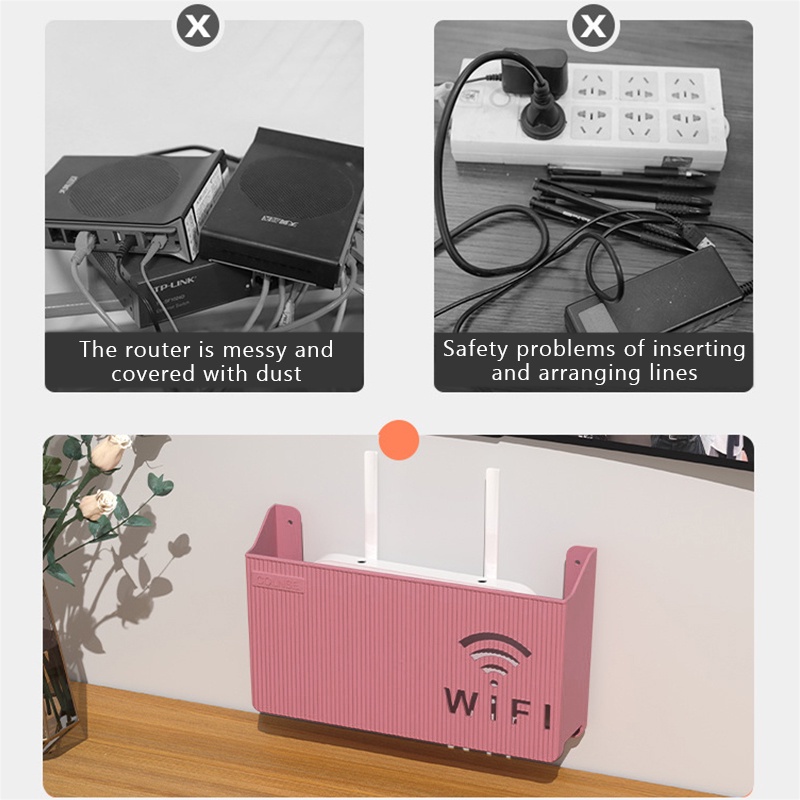 Jual Rak Kotak Wifi Tempat Wireless Wifi Router Dekorasi Dinding ...