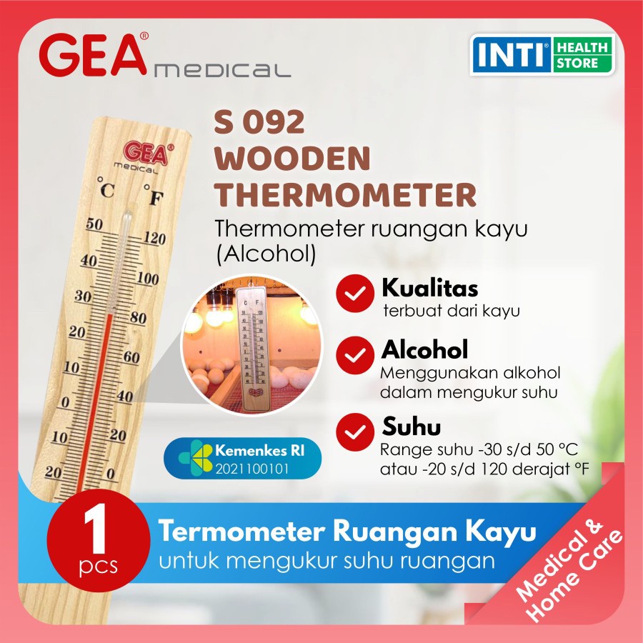 Jual Gea | Termometer Ruangan Kayu | Wooden Thermometer | Termometer ...