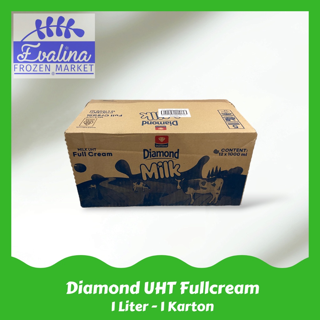 Jual Susu Diamond UHT 1 Liter Full Cream - 1 Karton Diamond Milk UHT FULL CREAM 1 Liter Susu UHT ...