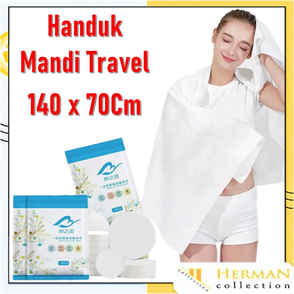 Jual HC Handuk Mandi Sekali Pakai 140x70Cm Handuk Mandi Travel Candy ...