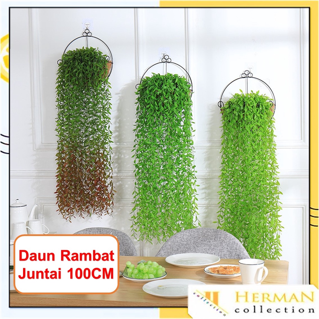 Jual HC Daun Rambat Juntai Plastik Artifisial 100Cm Daun Hias Dekorasi ...