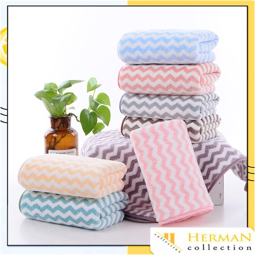 Jual HC Handuk Mandi Dewasa Microfiber Motif Zigzag Wearable Towel ...