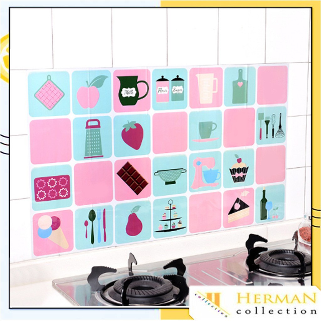 Jual HC Stiker Dinding Dapur Wall Sticker Anti Minyak Dapur Motif ...