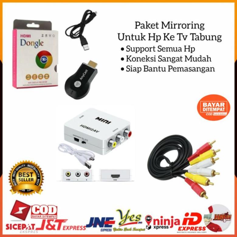 Jual Discount [Cod] Paket Lengkap Anycast Dongle Dari Hp Ke Tv Tabung ...