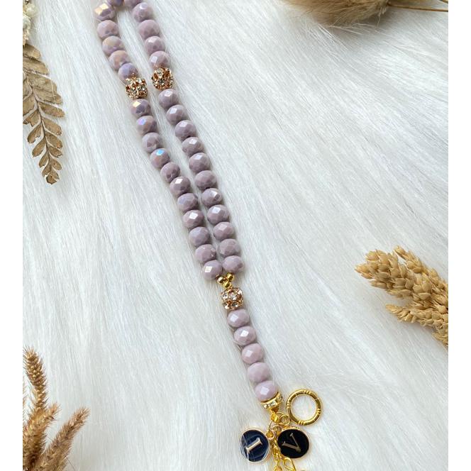 Jual 2In1 Tasbih Dzikir Gelang Krystal Ceko 33 Butir Custom Initial ...