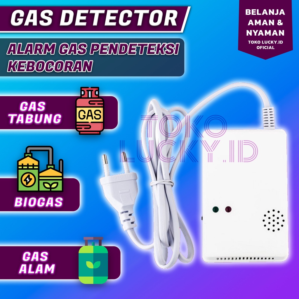 Jual Gas Detector Alarm Pendeteksi Kebocoran Smart Home LPG Safety ...