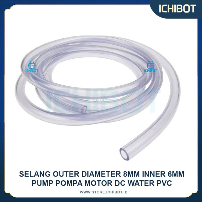 Jual Selang Outer Diameter 8mm Inner 6mm Pump Pompa Motor DC Water PVC ...