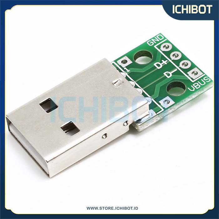 Jual USB Male to DIP 2.54mm Straight plug 4p to straight plug Lurus PCB ...