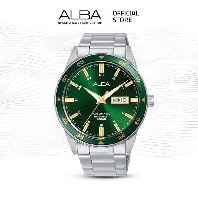 Jual Alba Mechanical Jam Tangan Pria AL4589 / AL4589X1 Automatic Green ...