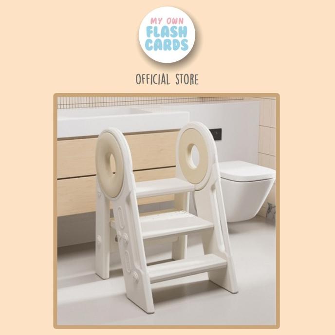 Jual Children Three Step Stool Foldable Grey Beige Tangga 3 Tingkat ...