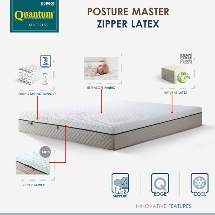 Jual Quantum Kasur Orthopedic Posture Master Zipper Latex | Shopee Indonesia