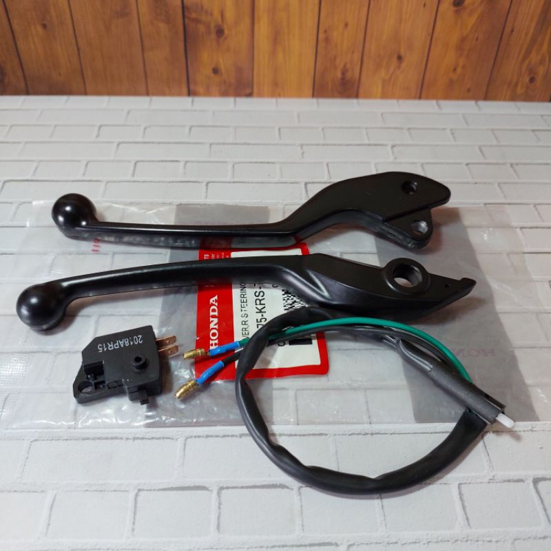 Jual paket handle rem hitam satu set plus swit rem kanan kiri motor ...