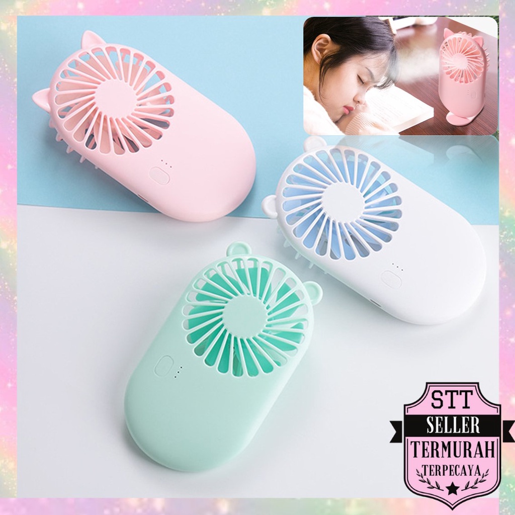 Jual STT Kipas Angin Portable 2 IN 1 Cute Pocket Mini Fan USB Cooling ...
