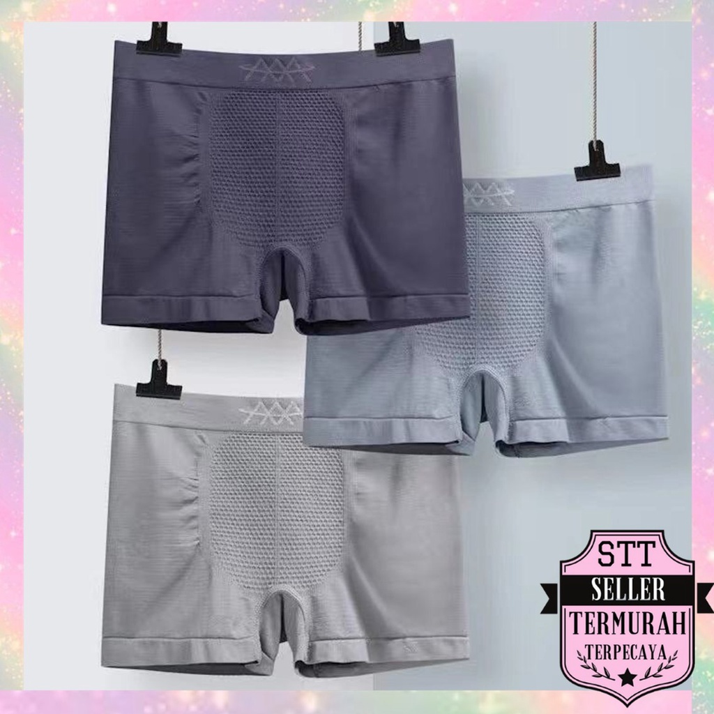 Jual STT Celana Boxer Pria 3 Gunung Kolor Pendek Polos Cowok Underwear ...